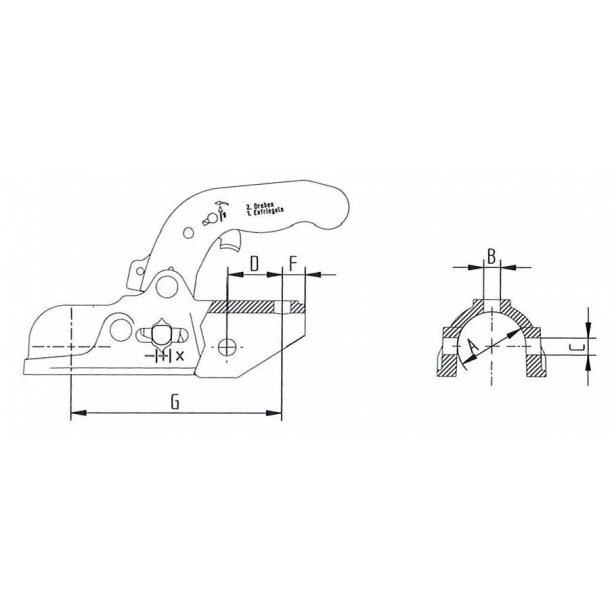 Knott kuglekobling K35-A N3 3500 kg. Ø50 mm.